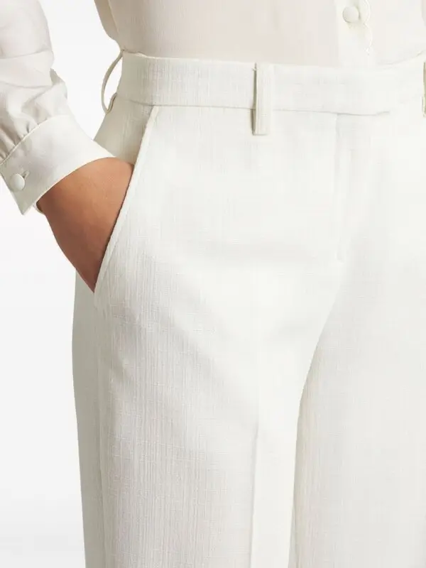 Etro Slub-texture Tailored Trousers - White