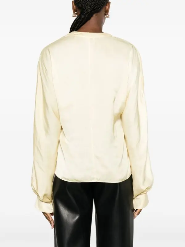 Zadig&Voltaire Tonastir Satin-finish Blouse - Yellow