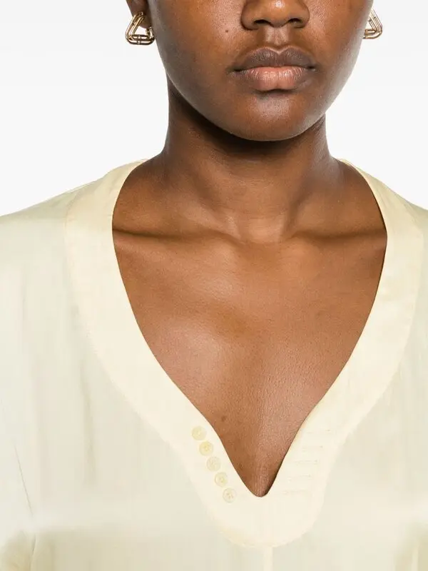 Zadig&Voltaire Tonastir Satin-finish Blouse - Yellow
