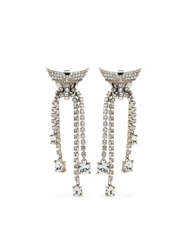 Zadig&Voltaire Crystal-embellished Drop Earrings - Silver