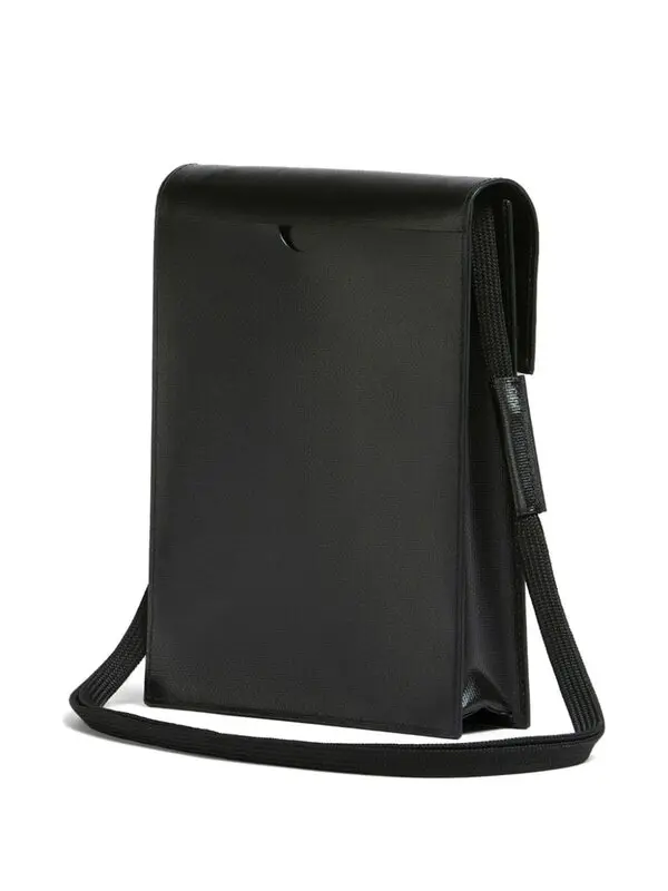 Marni Logo-print Press-stud Fastening Shoulder Bag - Black