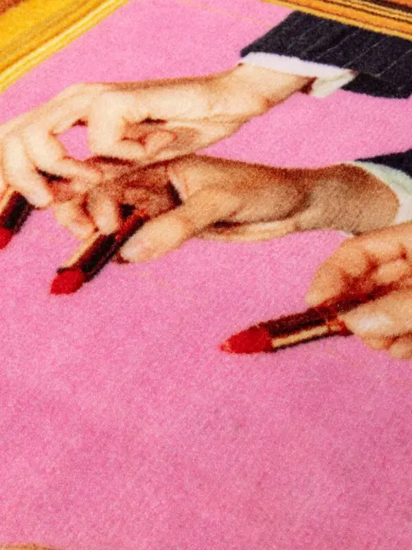 SELETTI Lipstick Graphic-print Mat