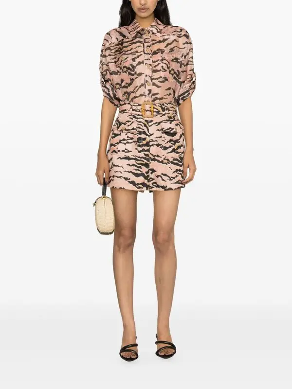 Zimmermann Matchmaker Safari Linen Shorts