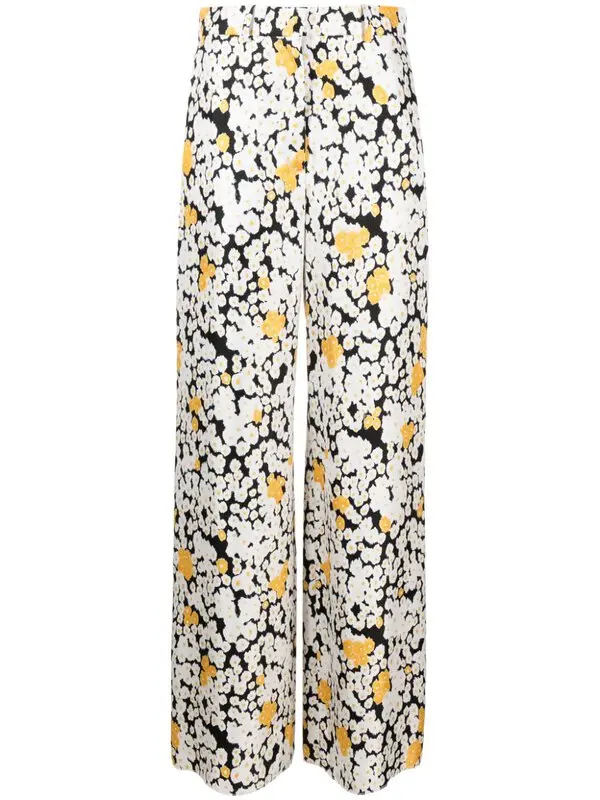 LANVIN Floral Wide-leg Trousers