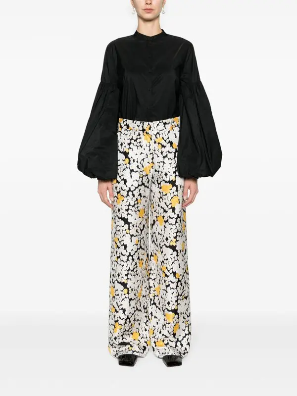 LANVIN Floral Wide-leg Trousers