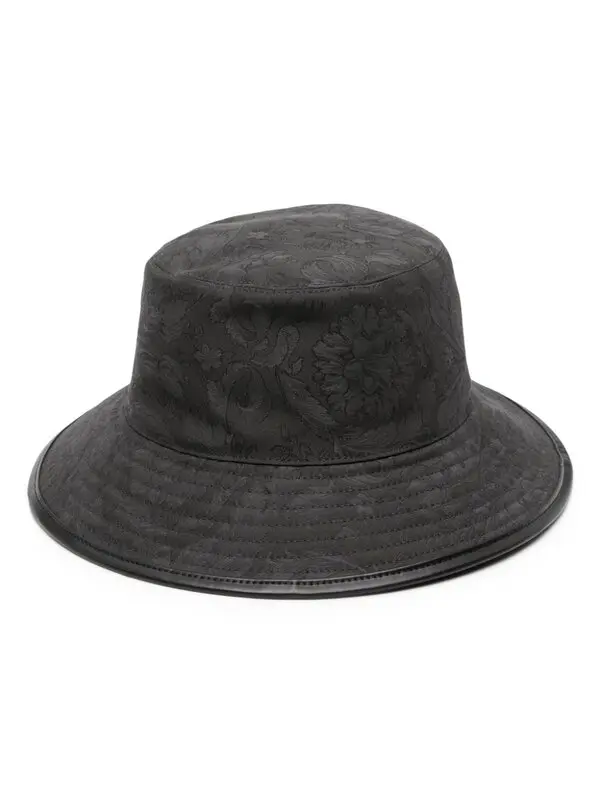 Versace Barocco-pattern Bucket Hat - Grey