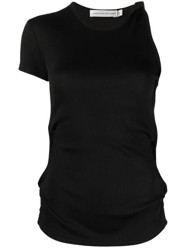 Christopher Esber Twist-detail Asymmetric T-shirt