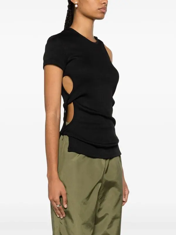 Christopher Esber Twist-detail Asymmetric T-shirt
