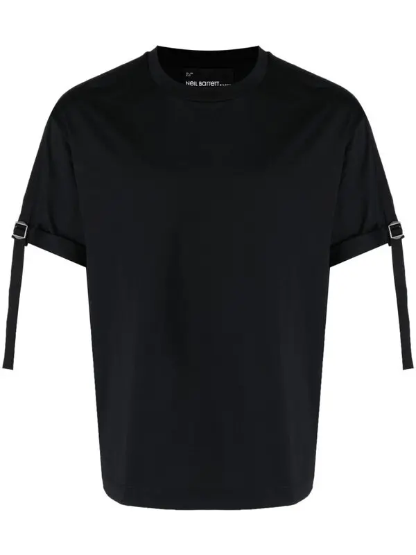 Neil Barrett Buckle-strap Cotton T-shirt