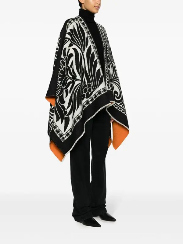 La DoubleJ Reversible Felted Wool-blend Poncho