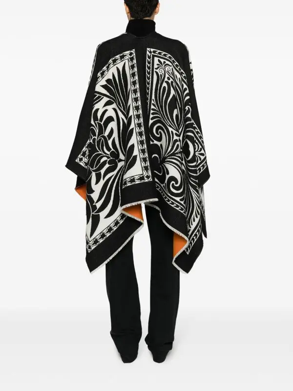 La DoubleJ Reversible Felted Wool-blend Poncho