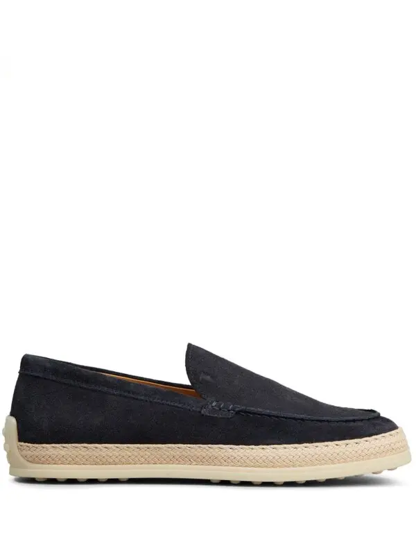 TOD'S Gomma Leather Loafers - Blue