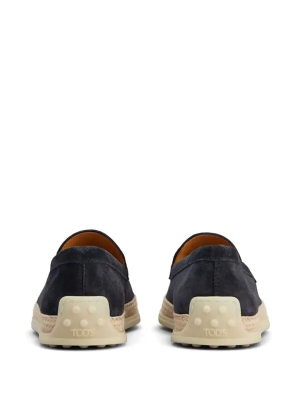 TOD'S Gomma Leather Loafers - Blue