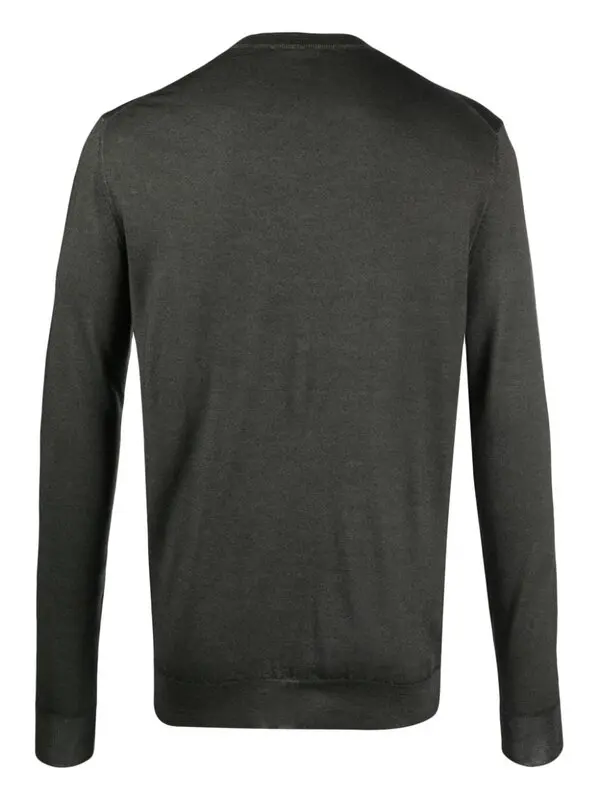 Aspesi Crew Neck Mélange-effect Jumper - Grey