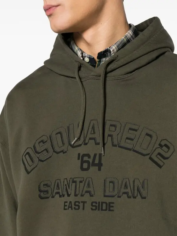 Dsquared2 Logo-embossed Cotton Hoodie