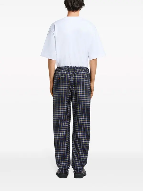 Marni Check-pattern Straight-leg Trousers