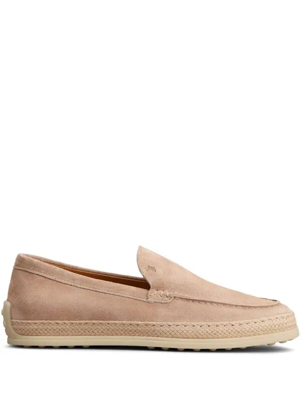 TOD'S Logo-debossed Leather Loafers - Neutrals
