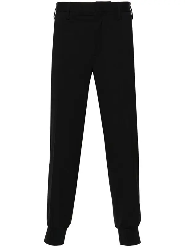 Neil Barrett Mid-rise Tapered Trousers - Black