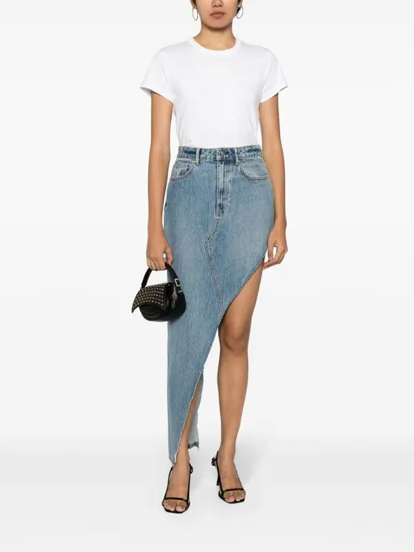 Alexander Wang Puff Logo Shrunken Cotton T-shirt - White