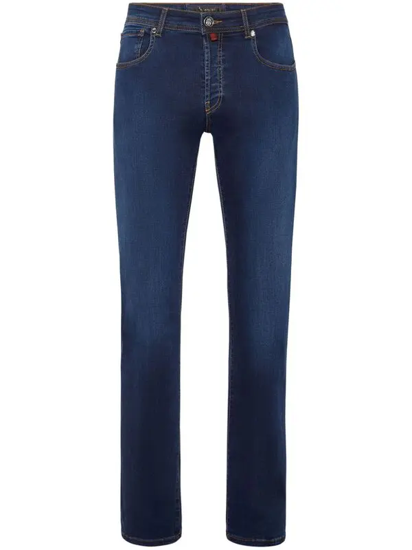 BILLIONAIRE Low-rise Straight-leg Jeans - Blue