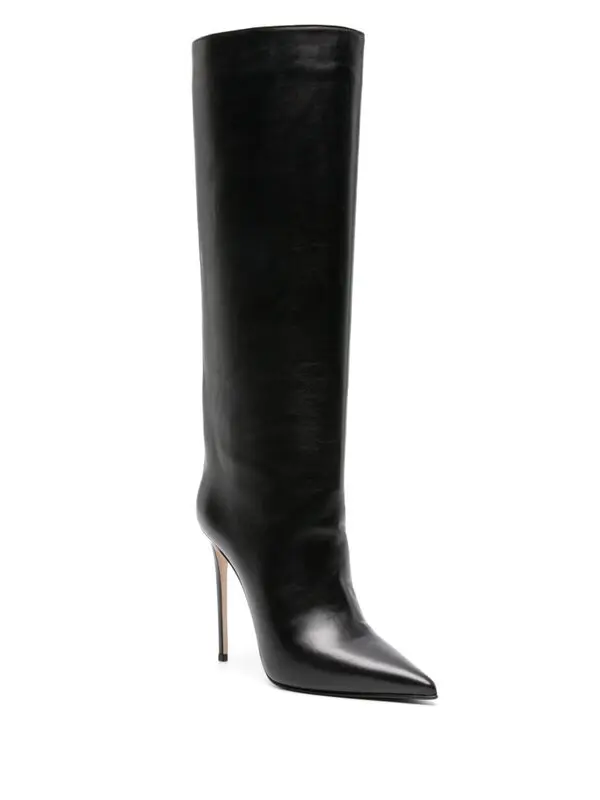 LE SILLA Eva 120mm Knee-length Leather Boots - Black