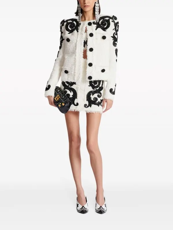 Balmain Embroidered Tweed Jacket