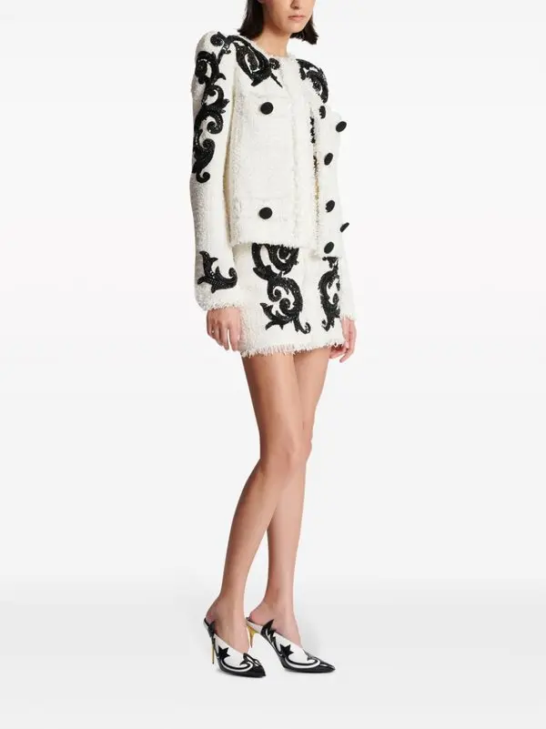 Balmain Embroidered Tweed Jacket