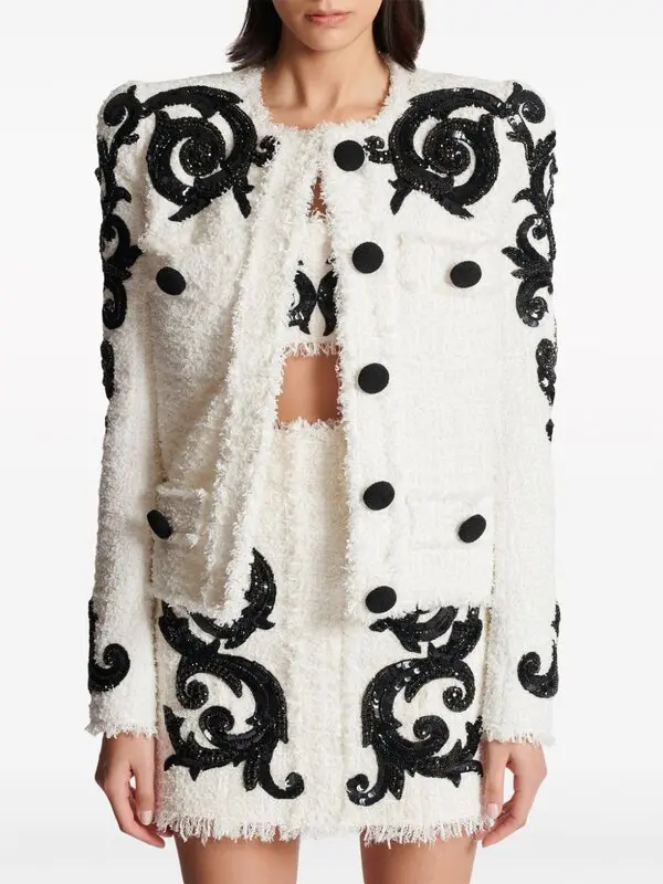 Balmain Embroidered Tweed Jacket