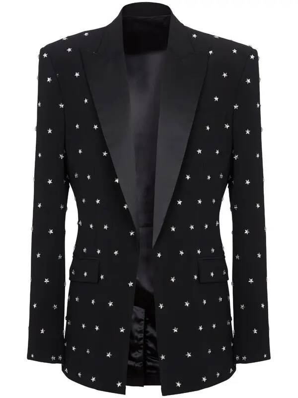 Balmain Stars-embroidered Blazer - Black