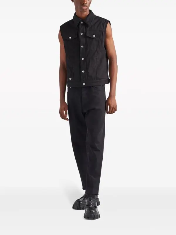 Prada Button-up Denim Gilet