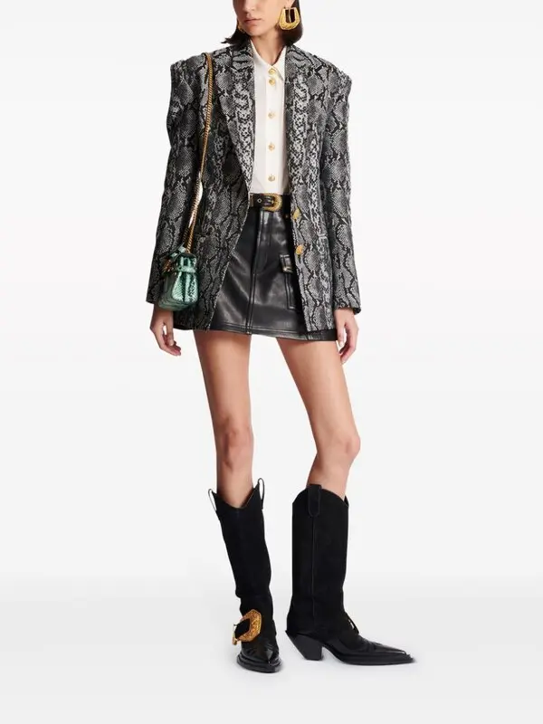 Balmain Snakeskin-print Blazer