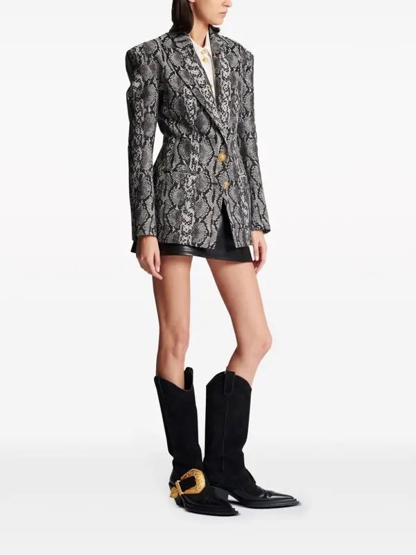 Balmain Snakeskin-print Blazer