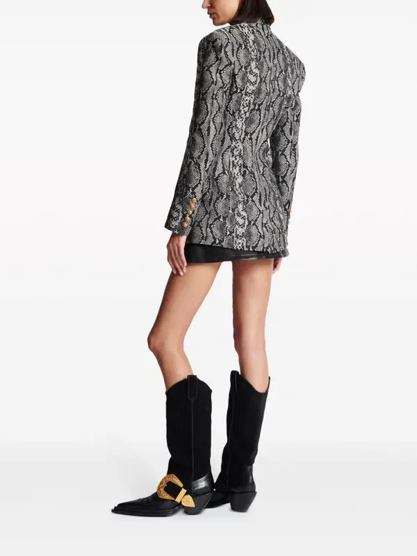 Balmain Snakeskin-print Blazer