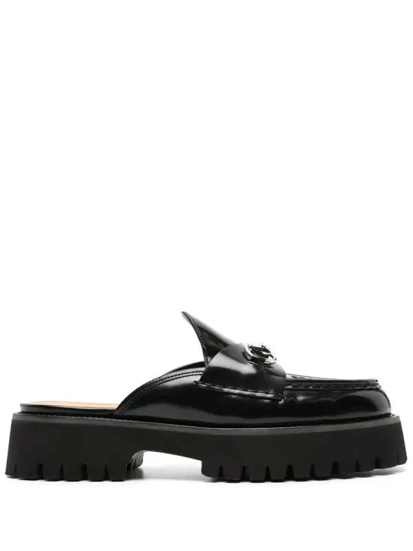 Gucci Horsebit Leather Loafer Mules
