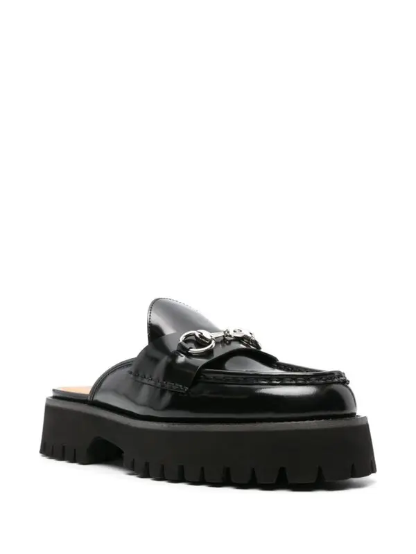 Gucci Horsebit Leather Loafer Mules