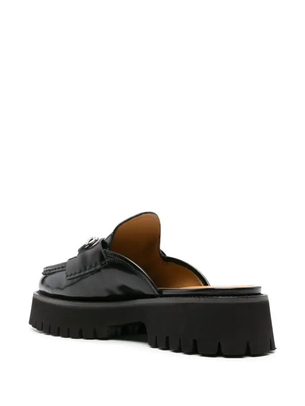 Gucci Horsebit Leather Loafer Mules