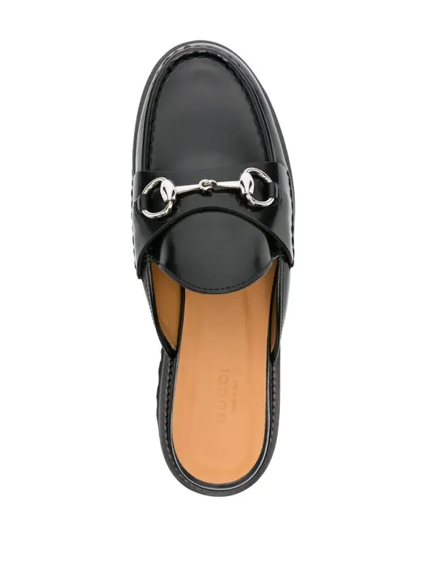 Gucci Horsebit Leather Loafer Mules