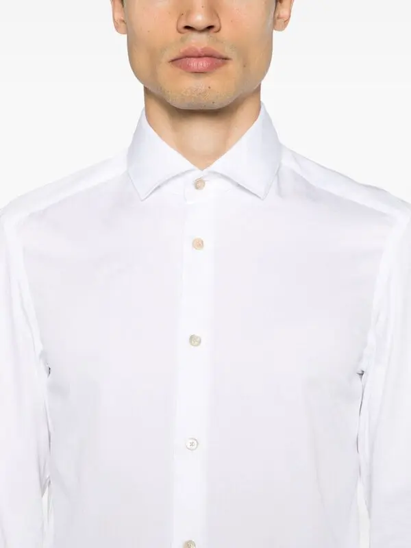 Boglioli Long-sleeve Cotton Shirt - White
