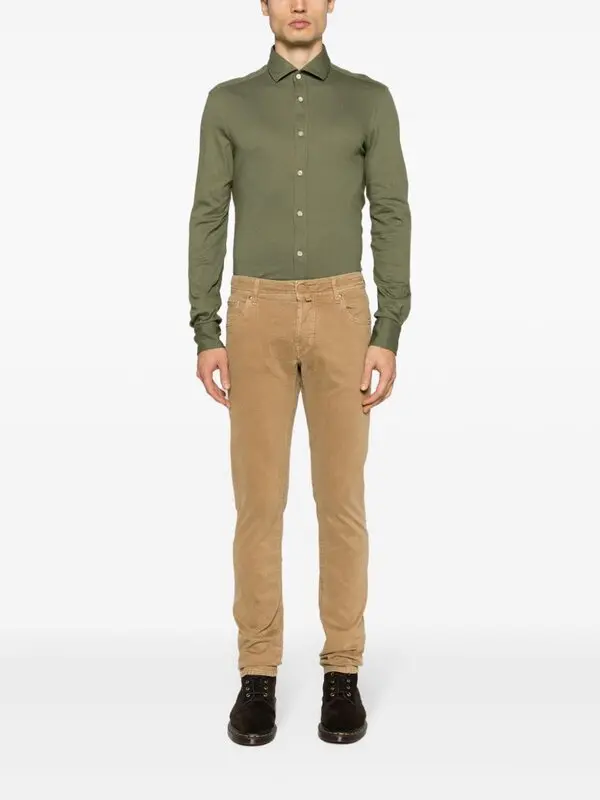 Boglioli Long-sleeve Piqué Cotton Shirt