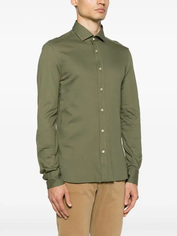 Boglioli Long-sleeve Piqué Cotton Shirt