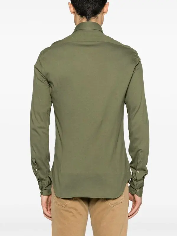 Boglioli Long-sleeve Piqué Cotton Shirt