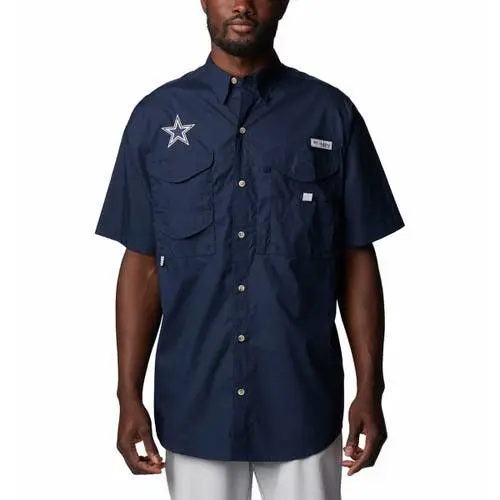 Columbia Dallas Cowboys Bonehead Team Button-up Shirt - Navy