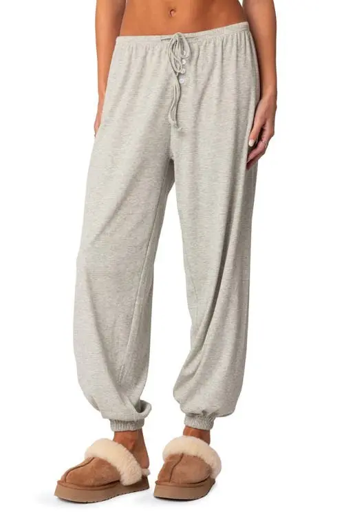 EDIKTED Rosanna Tie-waist Sweatpants - Gray-melange