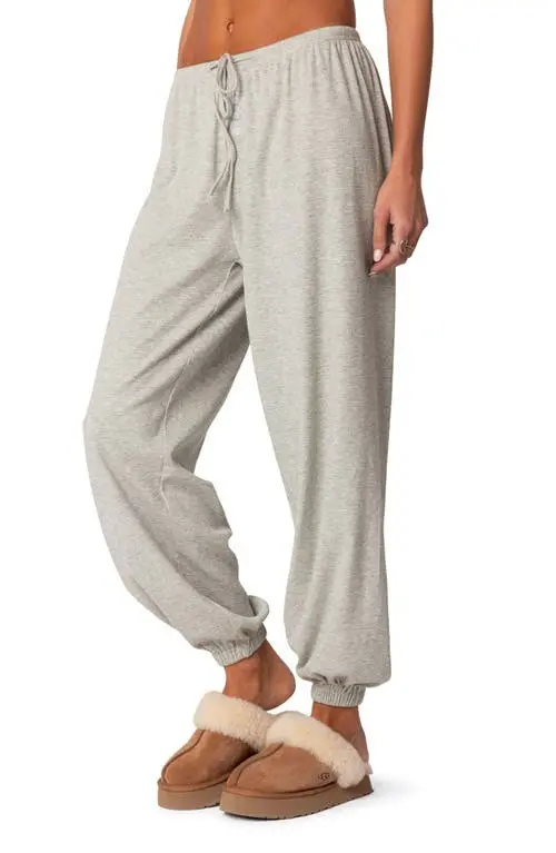 EDIKTED Rosanna Tie-waist Sweatpants - Gray-melange