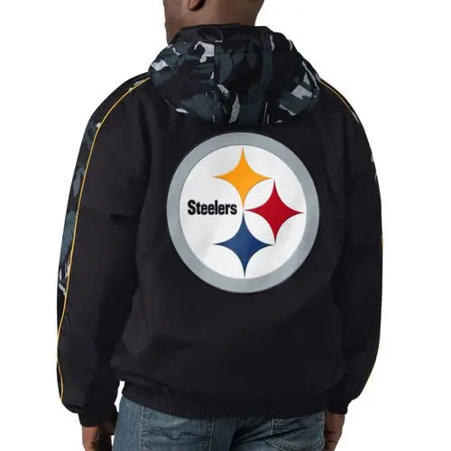 STARTER Pittsburgh Steelers Thursday Night Gridiron Full-zip Hoodie - Black