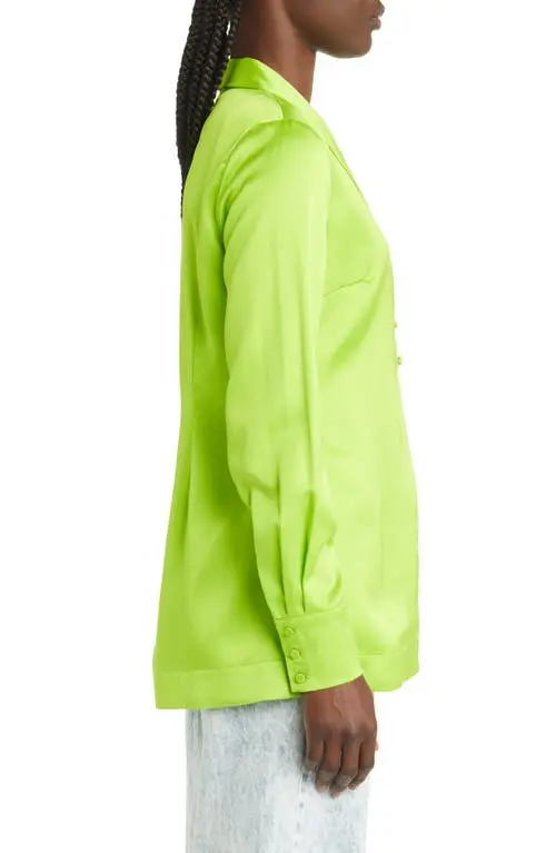 SOMETHING NEW Naomi Satin Button-up Shirt