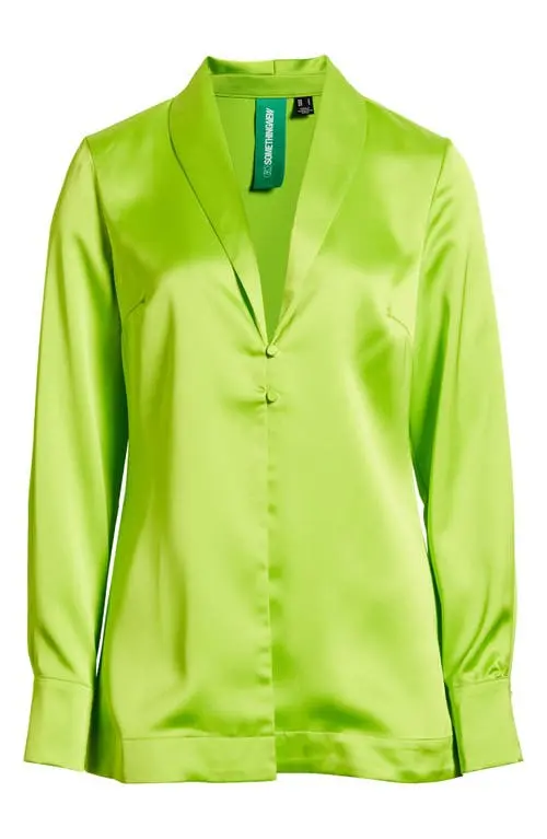 SOMETHING NEW Naomi Satin Button-up Shirt