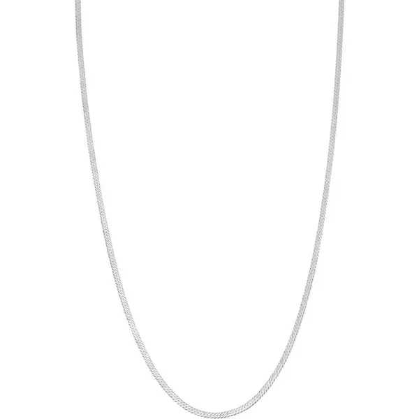 Bony Levy 14k Gold Herringbone Chain Necklace - 14k White Gold