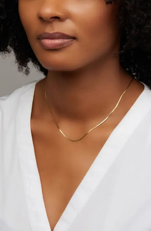 Bony Levy 14k Gold Herringbone Chain Necklace - Yellow Gold