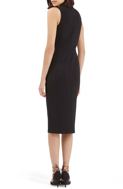 Topshop Sleeveless Mock Neck Midi Dress